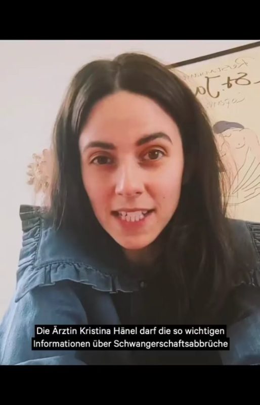 Wir stehen solidarisch hinter der Ärztin Kristina Hänel, die nach ihrer ...